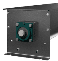 Trough End, With Foot, U-Trough, 16" Diameter, 3" Shaft Size, Drilled ...