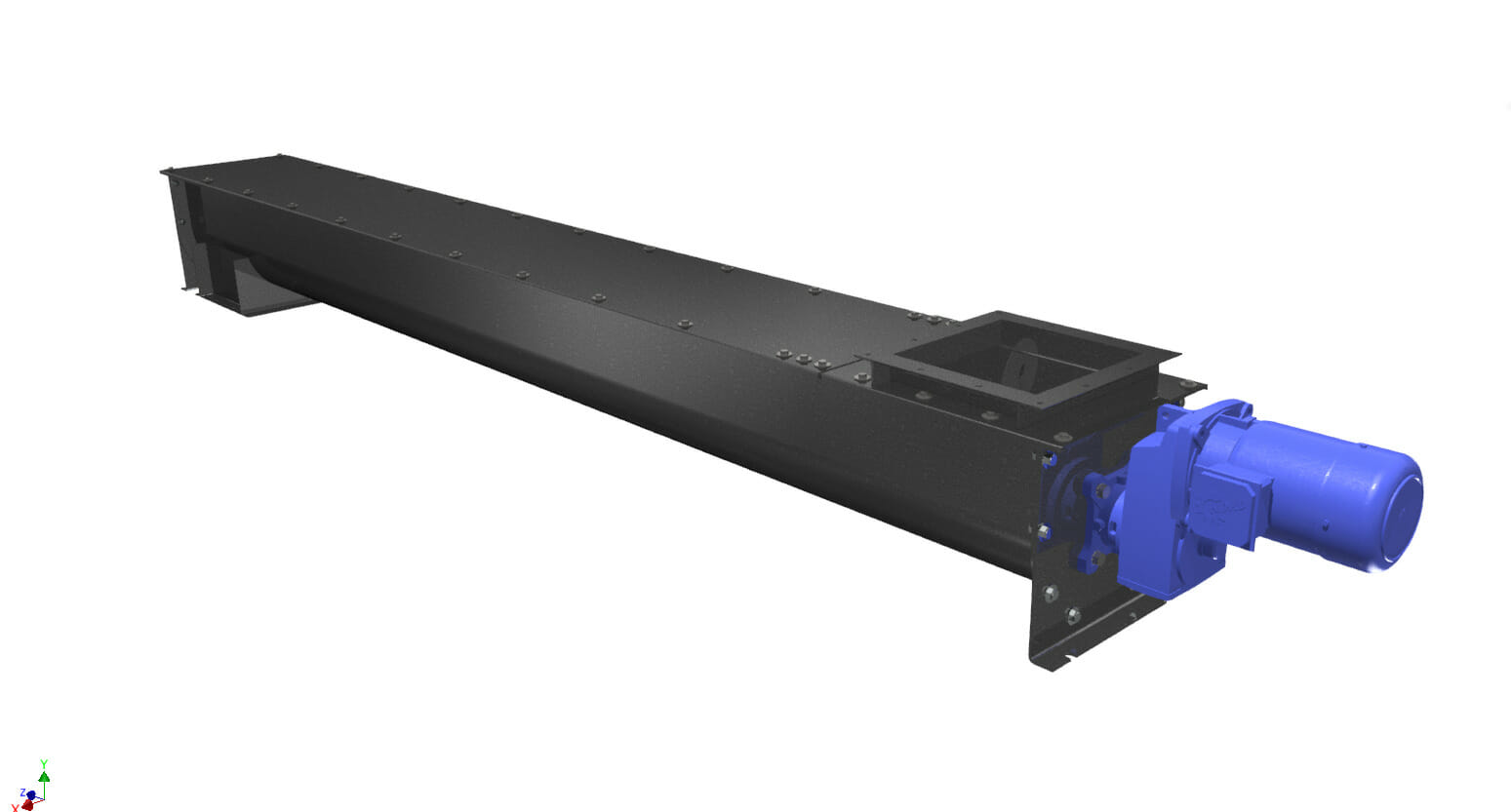 9" Diameter x 20ft-0in Screw Conveyor Kit with 2" dia shafts and Hard ...