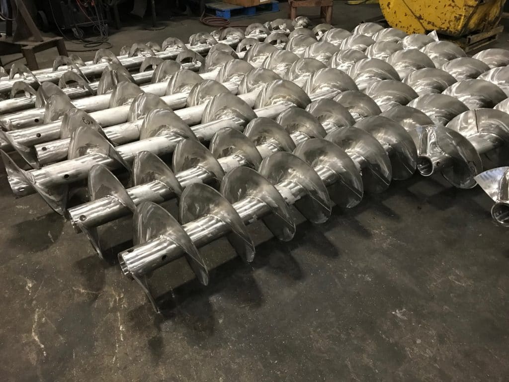 Screw, 6" Diameter, 1 1/2" Shaft Size, 2-Bolt, Helicoid-Full Pitch ...