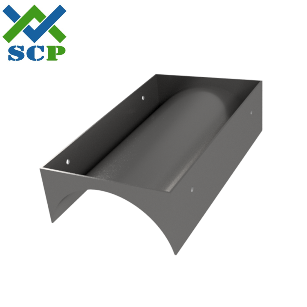 Shroud, Feeder, U-Trough, 24" Diameter, 3/16" Thk. x 4' LG