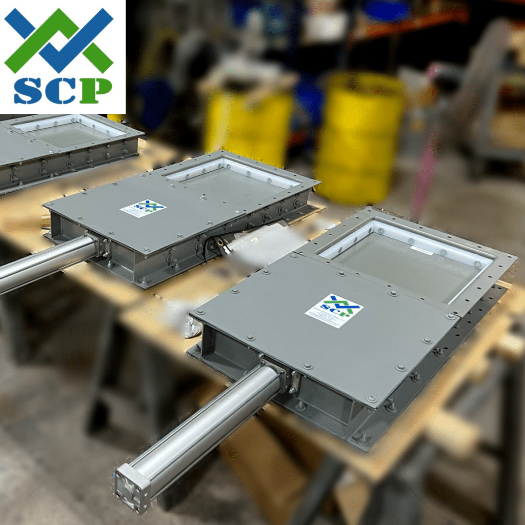 Slide Gate, CEMA Pneumatic, 13" Square Opening for a 12" Screw Conveyor ...