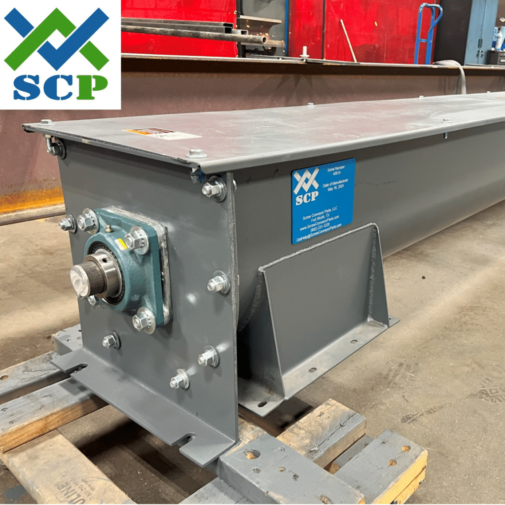 Trough End, With Foot, U-Trough, 12" Diameter, 3" Shaft Size, Drilled ...